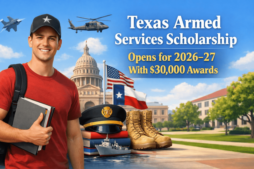 Texas Armed Services Scholarship Opens for 2026–27 With $30,000 Annual ...
